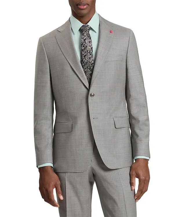 Ted Baker London Modern Fit Plaid Suit Jacket - Grey