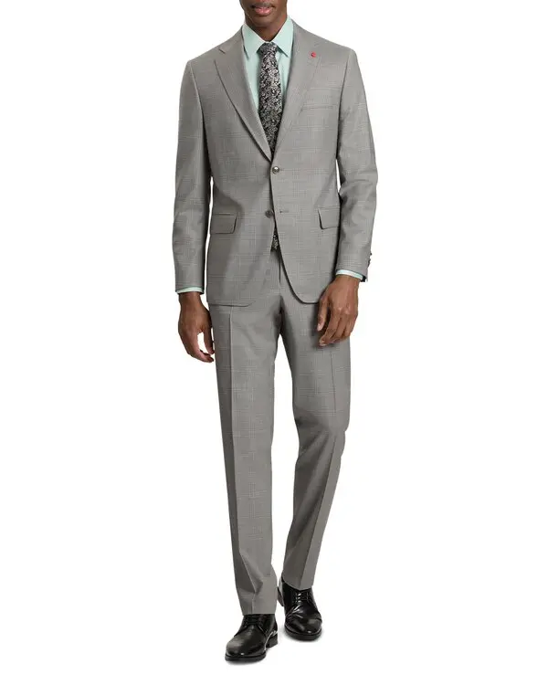 Ted Baker London Modern Fit Plaid Suit Jacket - Grey