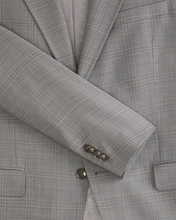 Ted Baker London Modern Fit Plaid Suit Jacket - Grey