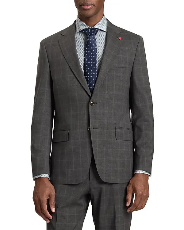 Ted Baker London Wright Plaid Modern Fit Blazer - Grey