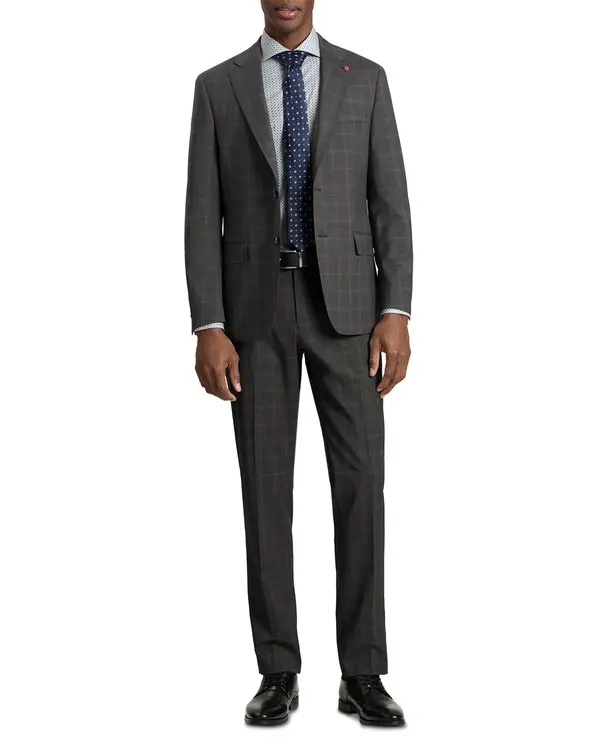Ted Baker London Wright Plaid Modern Fit Blazer - Grey