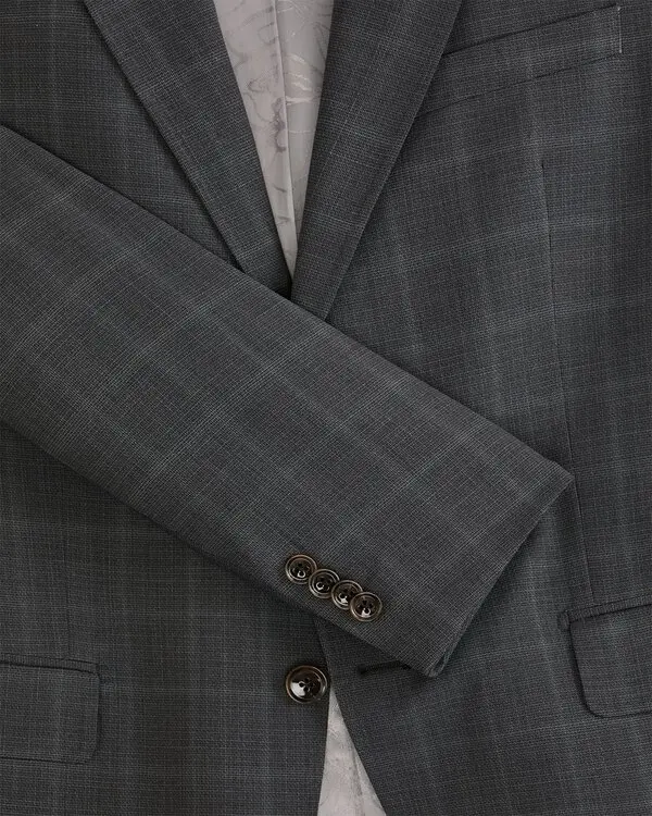 Ted Baker London Wright Plaid Modern Fit Blazer - Grey