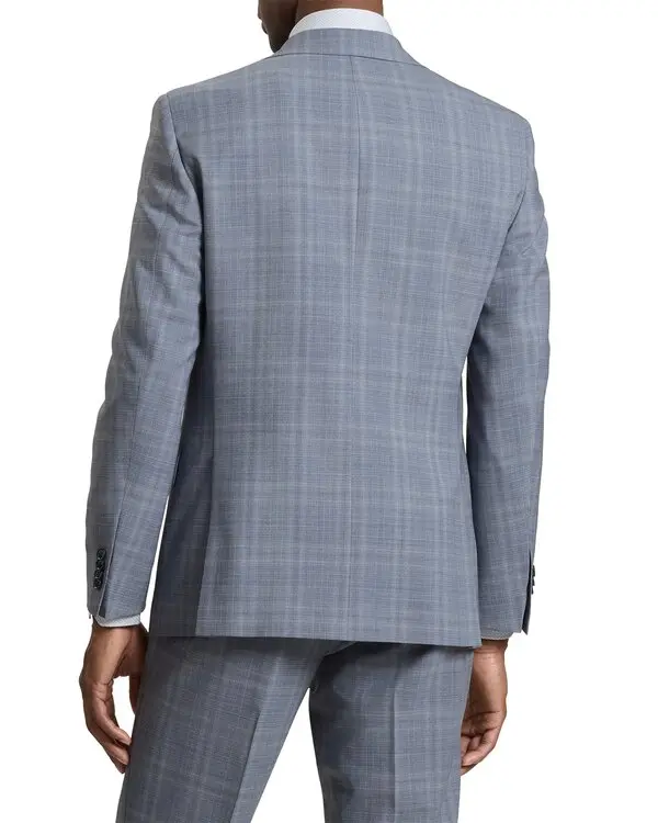 Ted Baker London Wright Plaid Modern Fit Suit Jacket - Light Blue