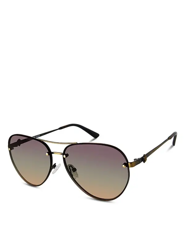 Kurt Geiger 60mm Aviator Sunglasses - Havana