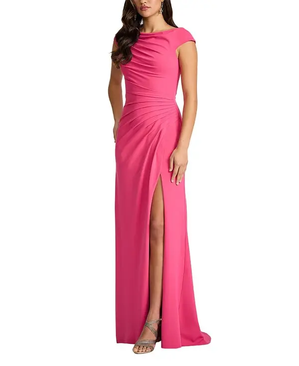 Tadashi Shoji Nanea Draped Gown - Cabaret