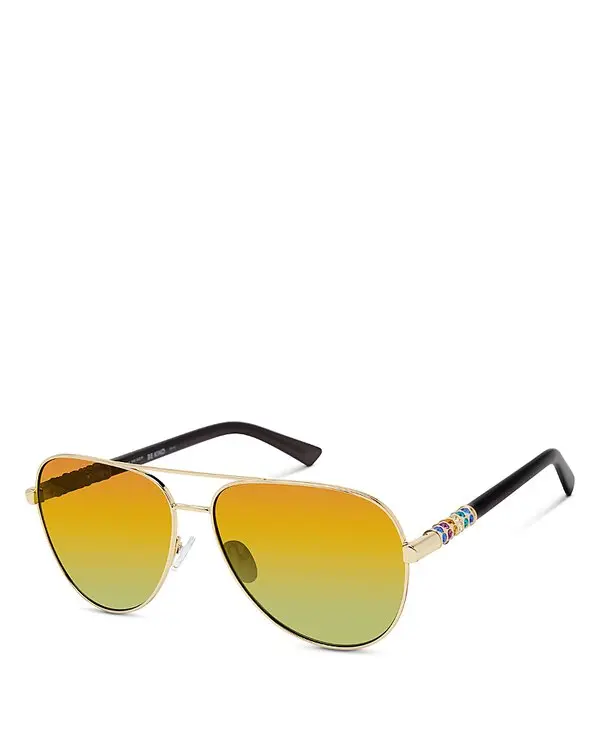 Kurt Geiger Aviator Sunglasses - Gold