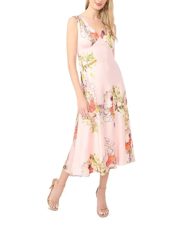 Ted Baker London Alina Plunge Midi Dress - Cloud Pink