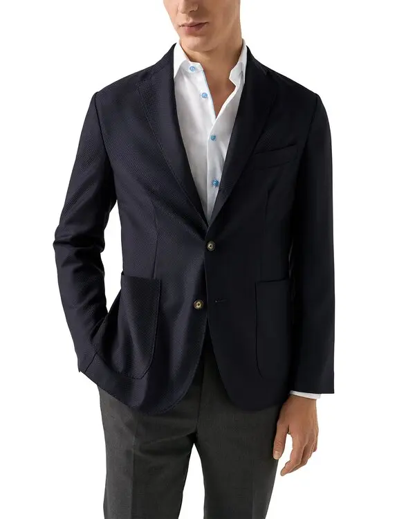 Eton Contemporary Fit Light Blue Details Signature Twill Shirt