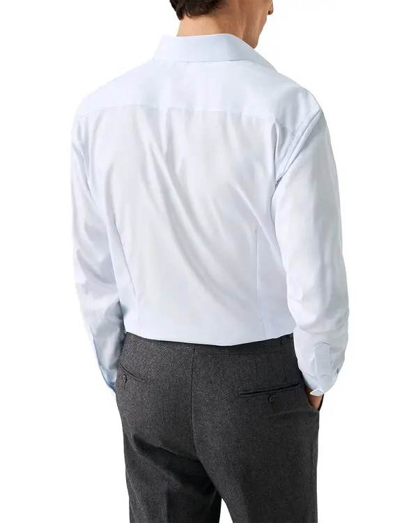 Eton Contemporary Fit Striped Twill Shirt - Light Blue