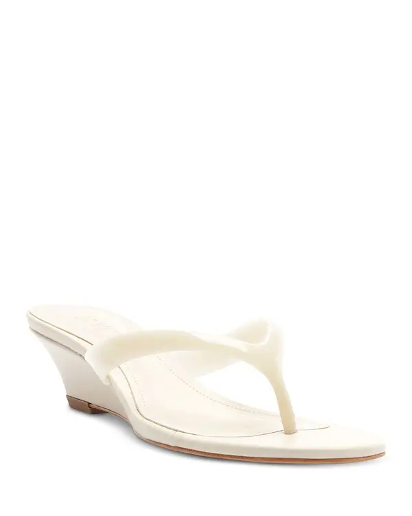 Schutz Roslyn Wedge Sandals - Sugar White