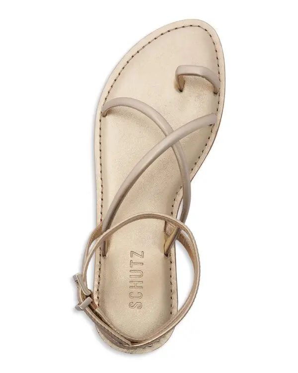 Schutz Valeria Strappy Sandals - Platinum