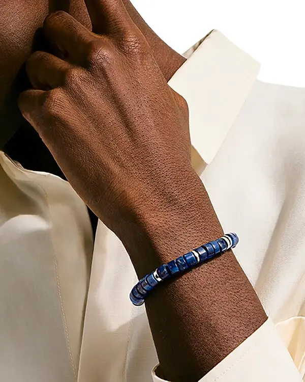 John Hardy Sterling Silver And Bead Bracelet