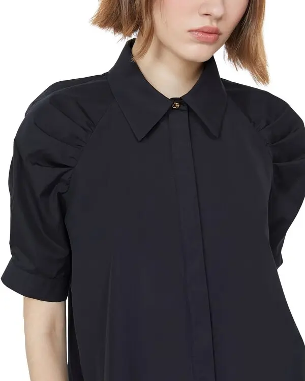 Max Mara Puff Sleeve Shirt - Black