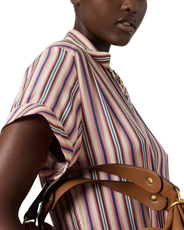 Gerard Darel Raena Twisted Waist Shirt Dress