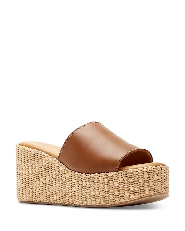 La Canadienne Stazie Espadrille Wedge Sandals - Cognac
