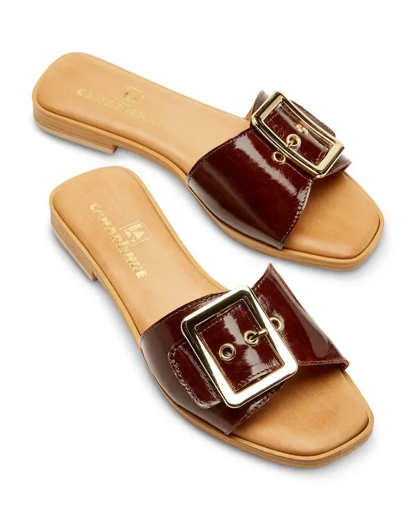 La Canadienne Stefan Slide Sandals - Brown