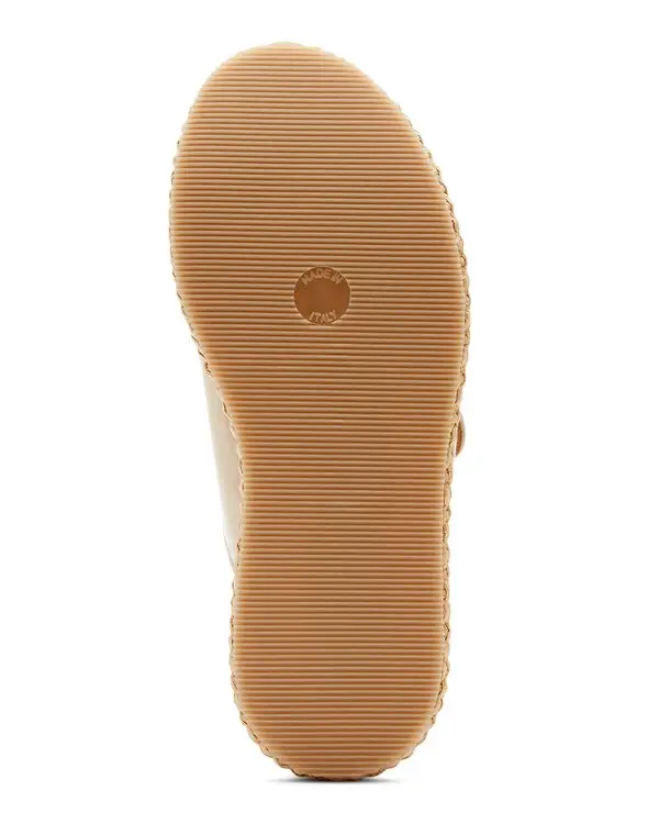 La Canadienne Shea Buckle Platform Sandals - Beige