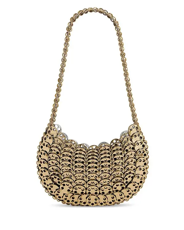 Rabanne Leather & Metal Disc Handbag - Gold/silver