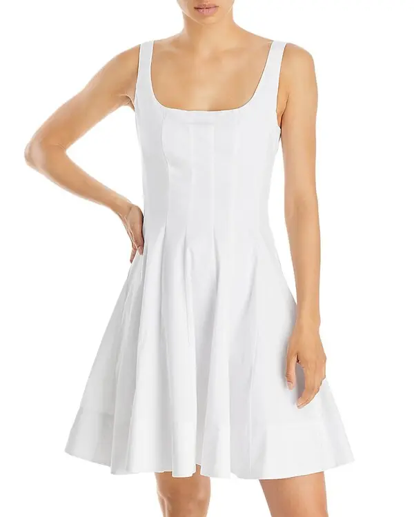 Staud Wells Mini Dress - White