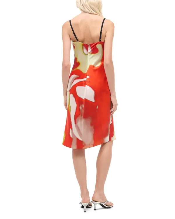 Staud Evangeline Silk Blend Dress - Red Zone