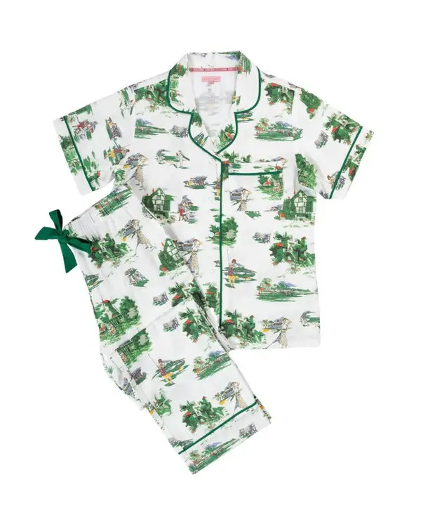 KATIE KIME Golf Toile Pajama Pants Set