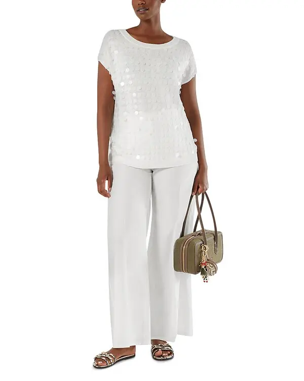 Marina Rinaldi Wide-leg Trousers - Ivory