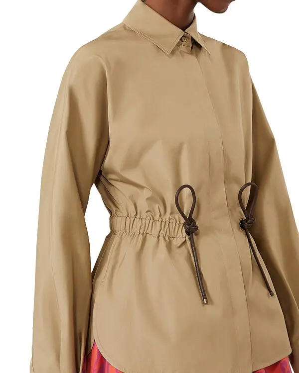 Max Mara Mxmtazzina Drawstring Shirt - Khaki