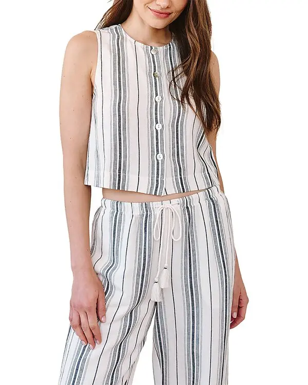 Bella Dahl Sleeveless Button Front Top - Boardwalk