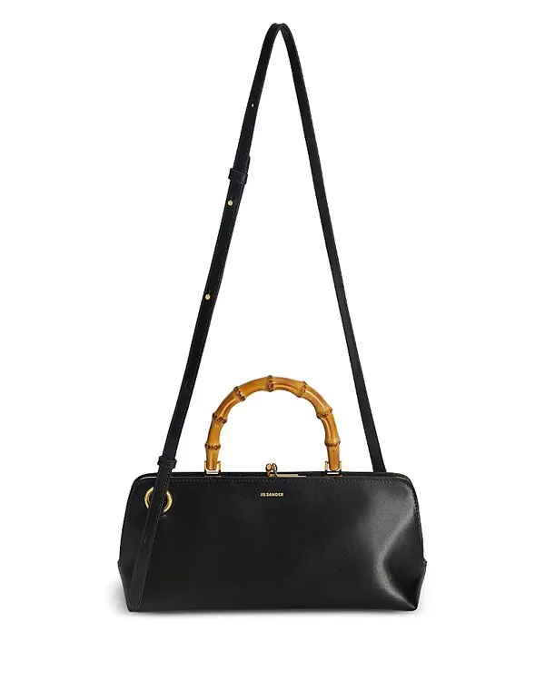 JIL SANDER Gogi Mini Leather Shoulder Bag - Black