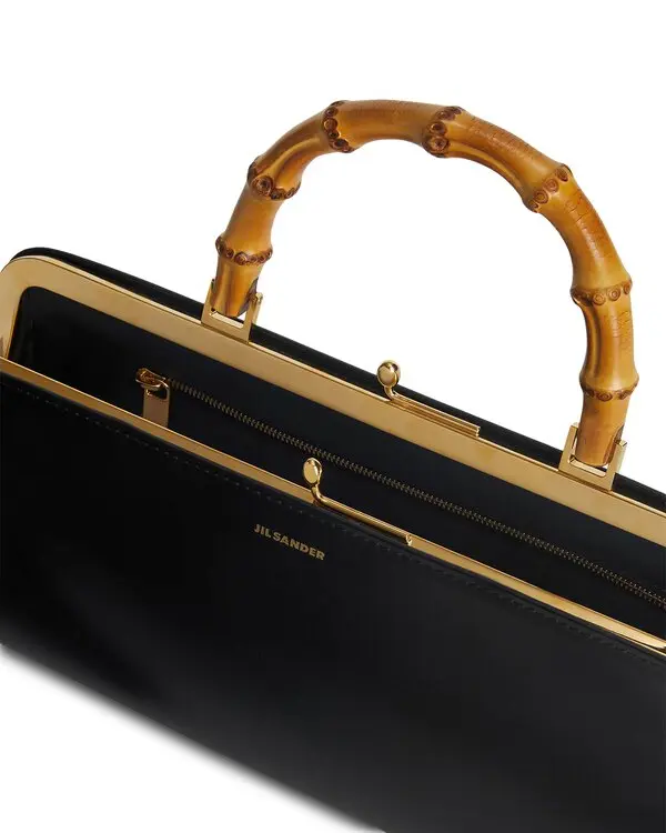 JIL SANDER Gogi Mini Leather Shoulder Bag - Black