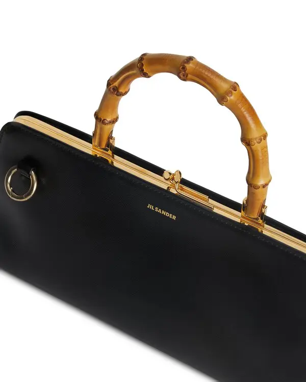 JIL SANDER Gogi Mini Leather Shoulder Bag - Black