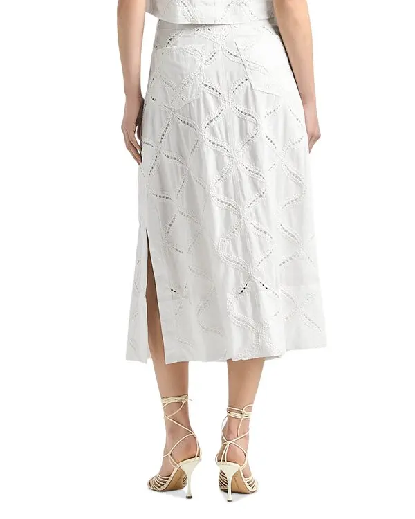 Derek Lam 10 Crosby Nydia Open Embroidered Skirt