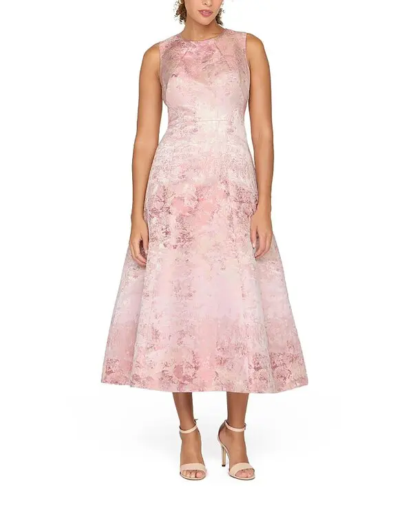 KAY UNGER Philippa Tea Length Dress - Pink