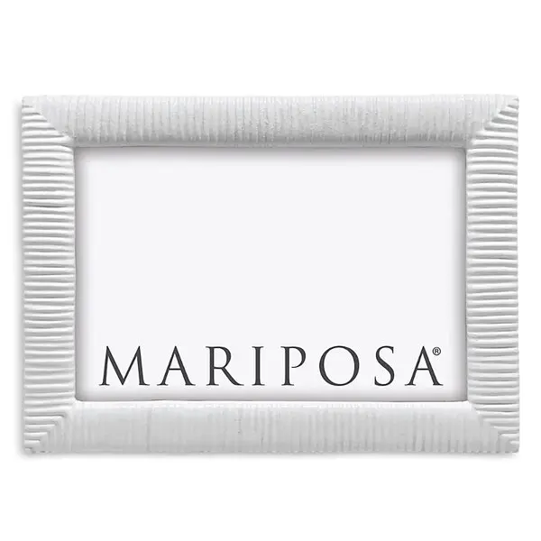 MARIPOSA Woven Look Frame, 4 X 6 - White