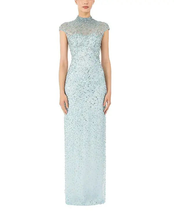 Jenny Packham Treasure Beaded Maxi Gown - Alice Blue