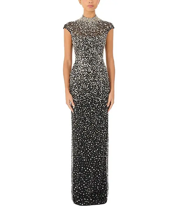 Jenny Packham Treasure Beaded Maxi Gown - Liquorice