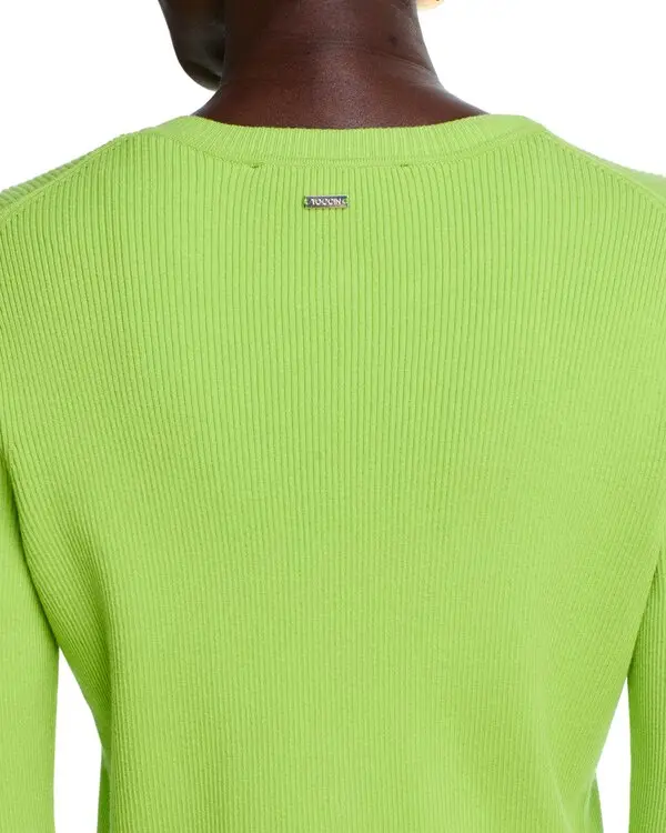 TOCCIN Zoe Cropped Cardigan Sweater - Lime