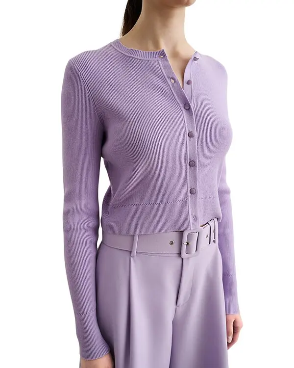 TOCCIN Zoe Cropped Cardigan Sweater - Wisteria