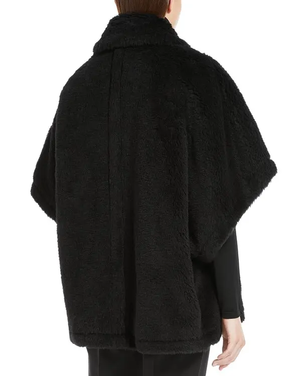 Max Mara Alpaca, Wool & Silk Teddy Poncho Jacket