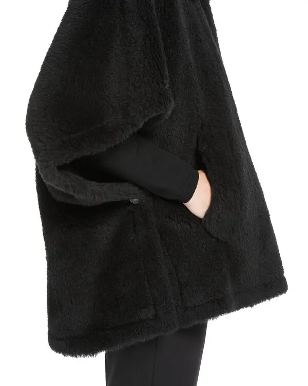 Max Mara Alpaca, Wool & Silk Teddy Poncho Jacket