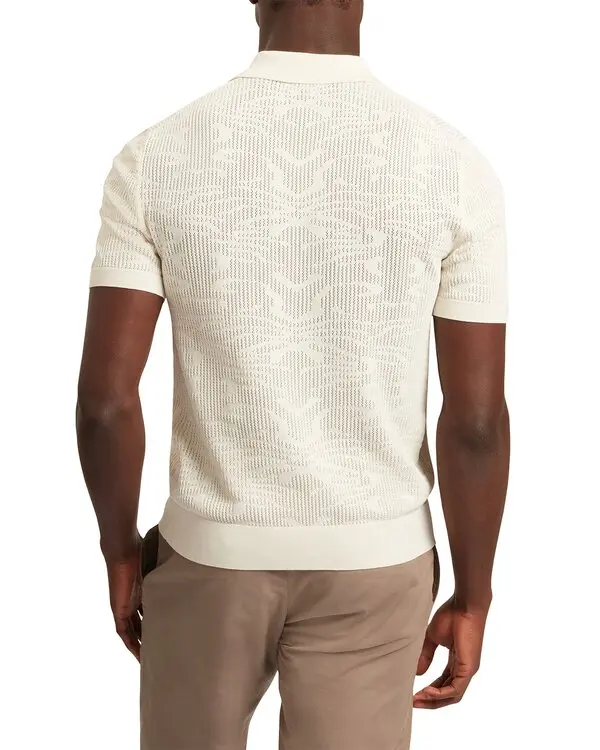 Ted Baker London Jorien Short Sleeve Crochet Stitch Button Through Shirt