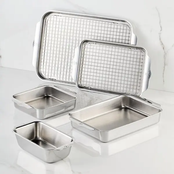 HESTAN Provisions Ovenbond Gourmet Essentials 7 Piece Set - Silver