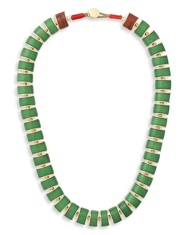 ROXANNE ASSOULIN The Stone Slice Necklace, 16 - Jade/carnelian
