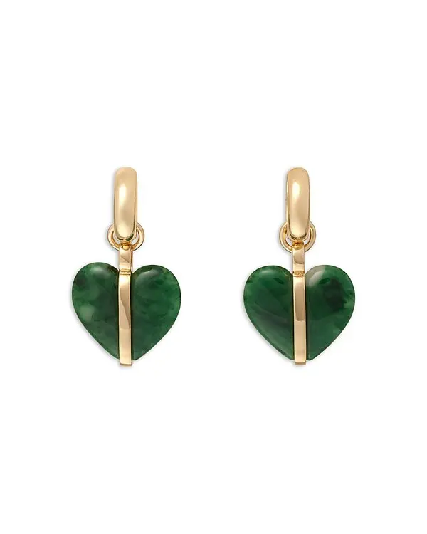 ROXANNE ASSOULIN The Stone Mini Heart Earrings - Moss Agate
