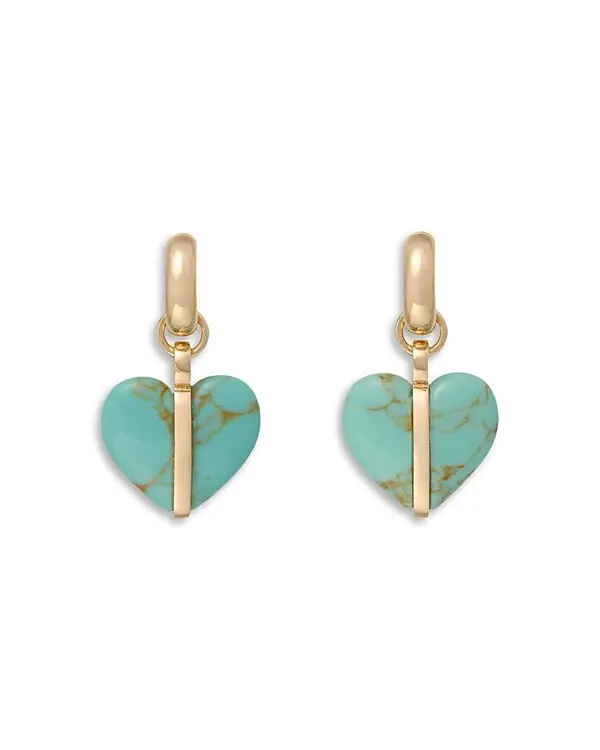 ROXANNE ASSOULIN The Stone Mini Heart Earrings - Turquoise