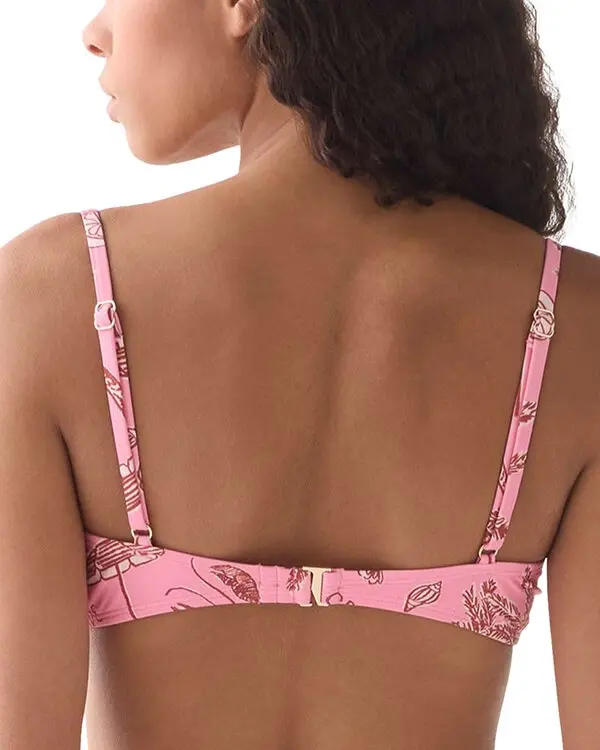 Kate Spade New York Ruched Underwire Bikini Top - Guava Slice