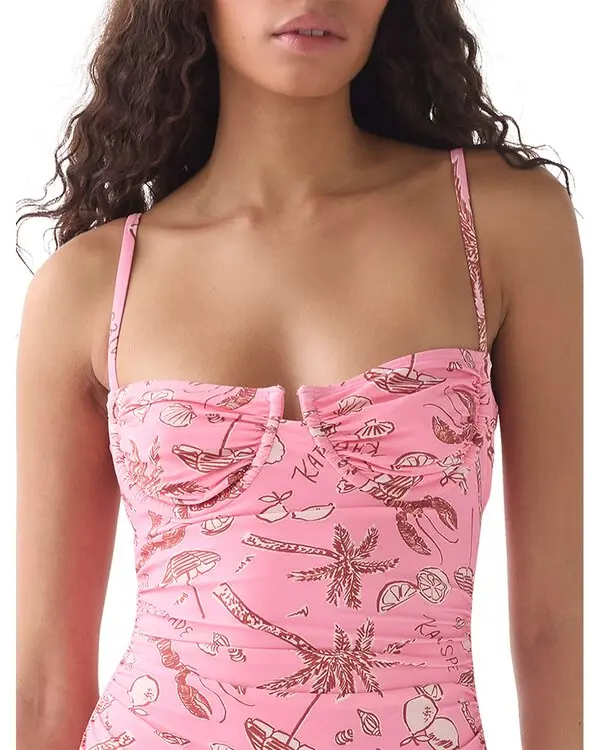 Kate Spade New York Ruched One Piece Swimsuit