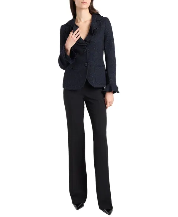 Santorelli Celeste Ruffle Tweed Jacket