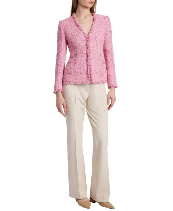 Santorelli Cynthia Jacket In Luxury Cotton Blend Tweed