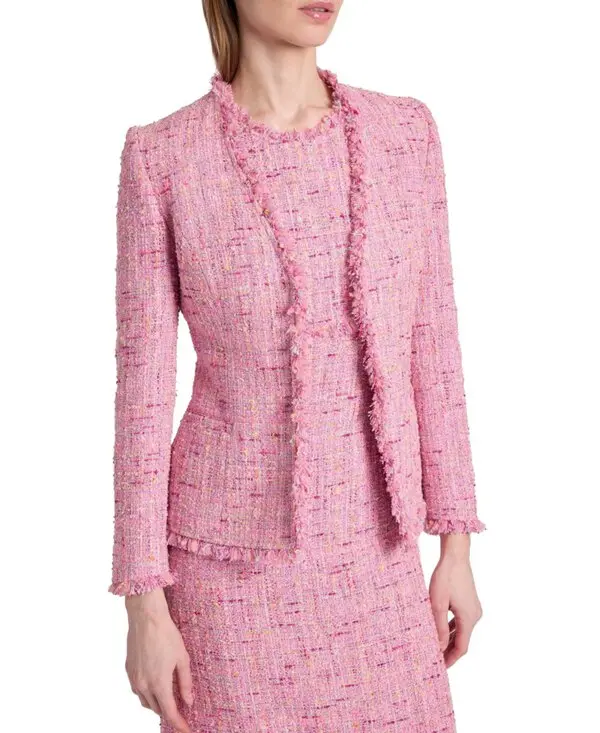 Santorelli Cynthia Jacket In Luxury Cotton Blend Tweed